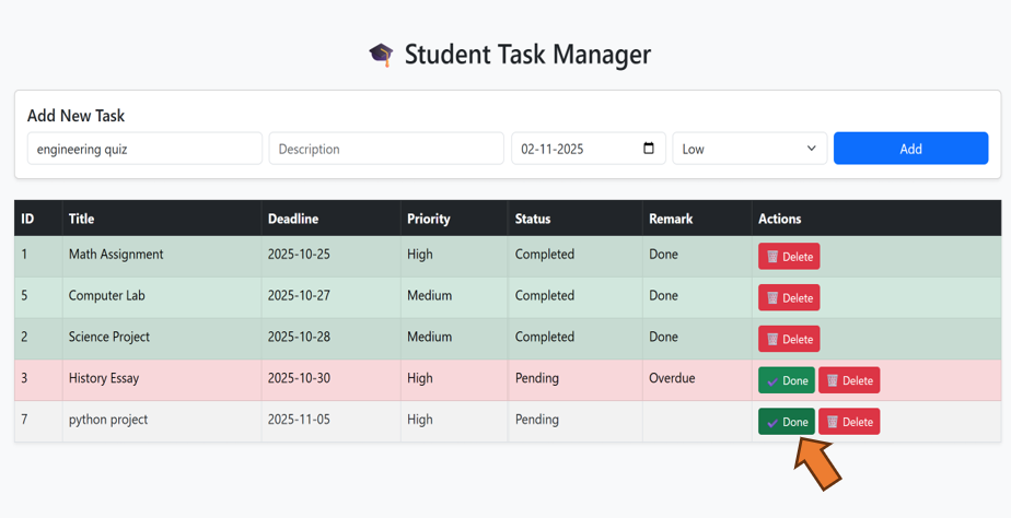 Student Task Manager